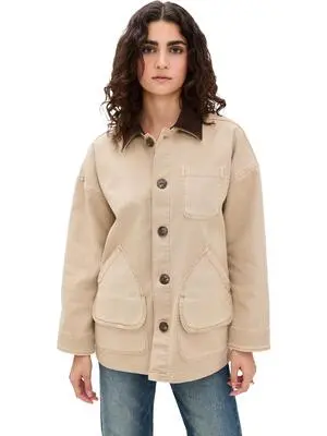 Faherty Brand Canvas Barn Jacket - Sandy Khaki