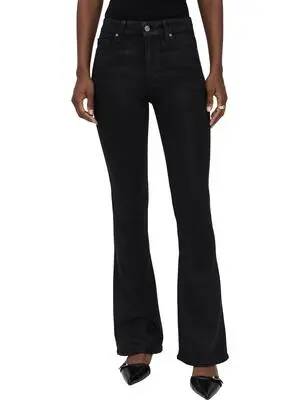 Paige Laurel Canyon Coated Jeans - Black Fog Luxe Coating