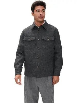 Portuguese Flannel Wool Field Shirt Jacket - Grey