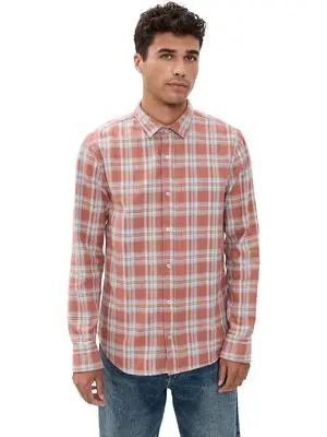 S.k.u. Japanese Slub Flannel Shirt - Burnt Orange