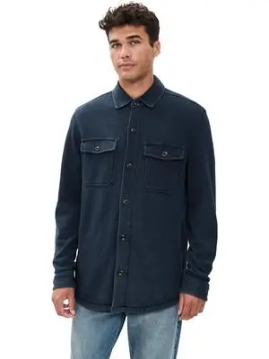Faherty Brand Inlet Knit Cpo Shirt Hendricks Indigo Wash