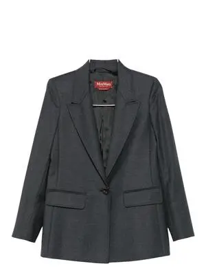 Max Mara Single-breasted Wool Jacket - Grey