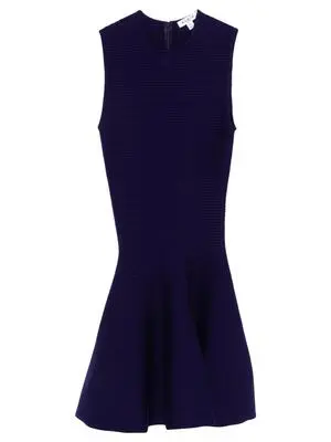 Alaïa Wool Knitted Skater Dress - Purple
