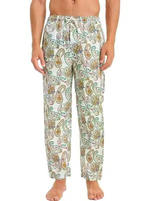 PENINSULA SWIMWEAR Paisley-print Straight-leg Trousers - Grey