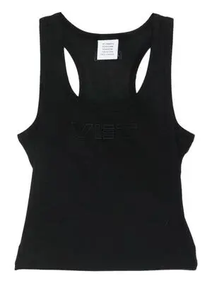 Vetements Logo-embroidered Tank Top - Black