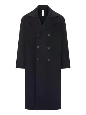 HEVO Double-breasted Wool Coat - Black