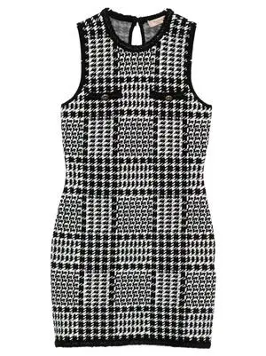 TWINSET Checked Mini Dress - Black