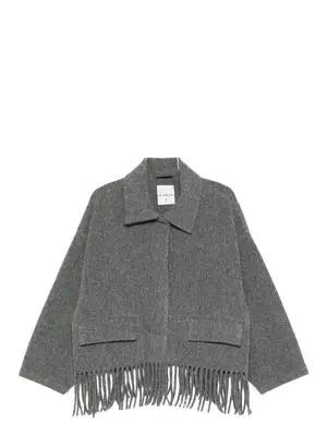 ULI SCHNEIDER Fringed Wool Jacket - Grey