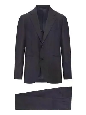 LARDINI Wool Single-breasted Suit - Blue
