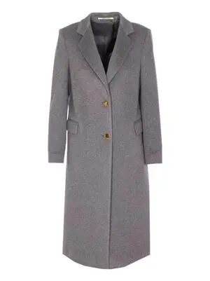 Tagliatore Buttoned Cashmere Coat - Grey