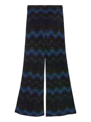 Missoni Wave-pattern Trousers - S91r7 Blue & Brown