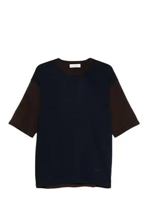 LANVIN Short-sleeve Colour-block T-shirt - Blue