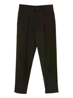 Emporio Armani Pleat-detail Trousers - Brown