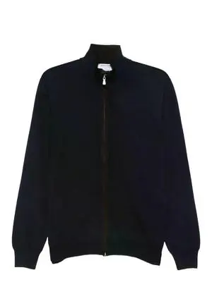 GRAN SASSO Zip-up Wool Cardigan - Blue