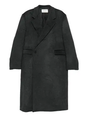 TONYWACK Wool-blend Buttoned Coat - Grey