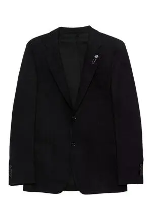 LARDINI Single-breasted Blazer - Black