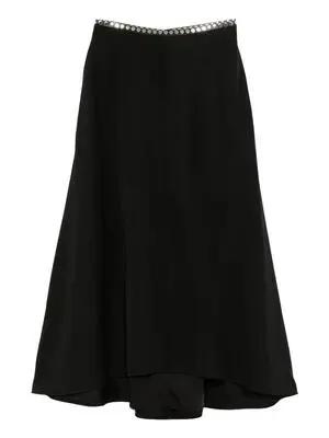 JIL SANDER Buttoned-waist Skirt - Black