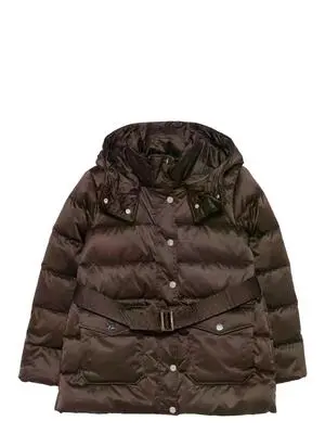 Liu Jo Belted Hooded Jacket - Brown