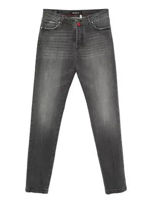 Kiton Cotton Tapered Jeans - Grey