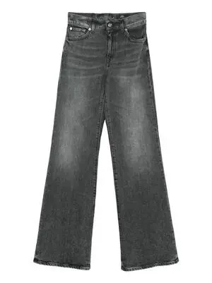 DONDUP Cotton-blend Wide Leg Jeans - Grey