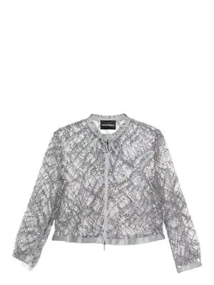 Emporio Armani Sequin-embellished Jacket - Grey