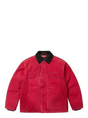 Supreme Old English Canvas Work Jacket - Red