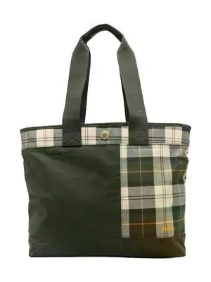 Barbour Check-patterned Tote Bag - Green