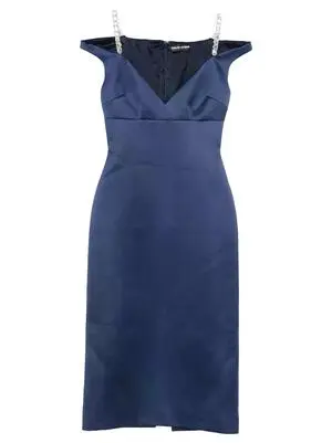 David Koma Embellished-strap Dress - Blue