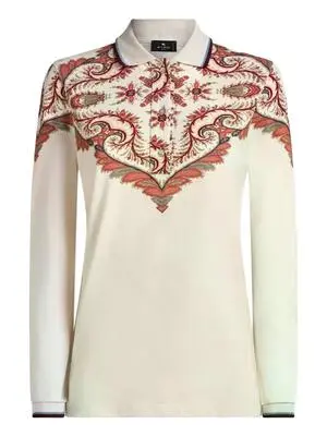 Etro Paisley-print Polo Shirt - White