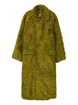 Camper Double-breasted Faux-fur Coat - Green