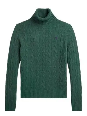 Ralph Lauren Cable-knit Turtleneck Sweater - Green