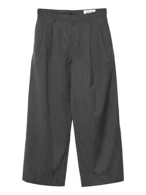 TONYWACK Pinstriped Tailored Trousers - Grey