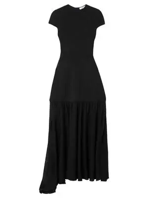 FFORME Sienna Asymmetric Wool-Blend Maxi Dress