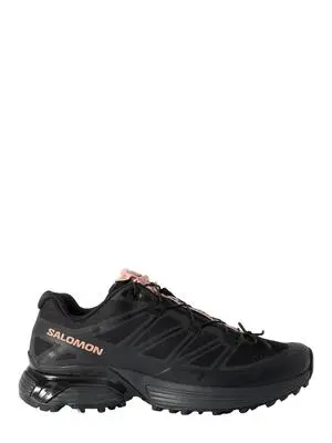 SALOMON XT-Pathway 2 Ruffled Satin And Rubber-Trimmed Mesh Sneakers Black