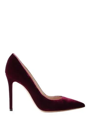 GIANVITO ROSSI 105 Velvet Pumps - Burgundy