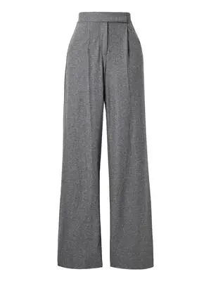 Veronica Beard Marbeau Pleated Straight-leg Pants - Gray