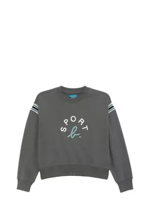 AGNES B. Cropped Sweatshirt - Grey
