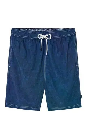 Paul & Shark Shark-charm Textil-print Swim Shorts - Blue