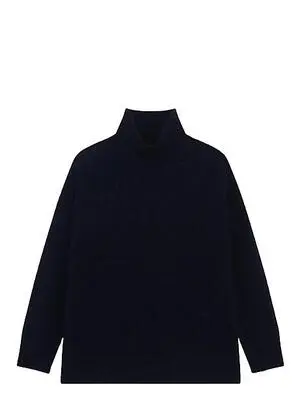 The Kooples Relaxed-Fit Cashmere-Blend Jumper Navy