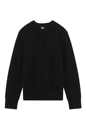 The Kooples Cashmere-blend Jumper With Bow - Black