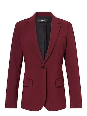 Theory Notched-lapel Blazer - Grenache