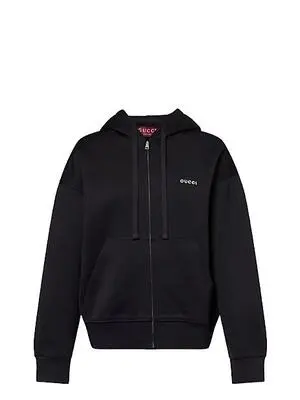 Gucci Relaxed-fit Cotton-blend Hoodie - Black Mix