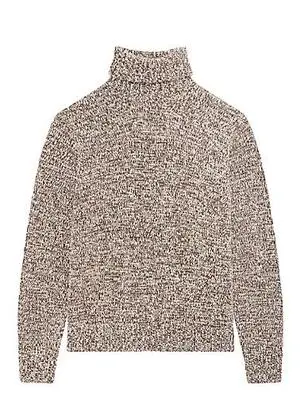 The Kooples Wool Knit Turtleneck Jumper Beige-brown
