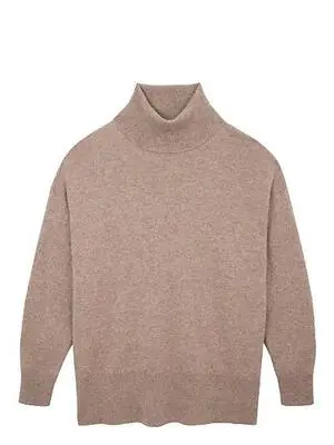 THE WHITE COMPANY Relaxed-fit Roll-neck Cashmere Jumper - Hotchocola