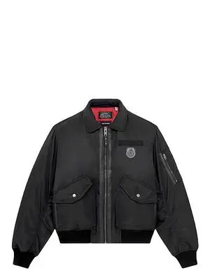 THE KOOPLES The Kooples X Schott Branded Shell Bomber Jacket