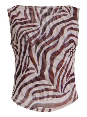 Bond Eye Lia Mesh Tank Top - Brown