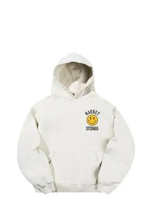 MARKET Upside Down Lockup Hoodie - Cream