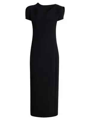 Khaite Iryl Open-Back Crepe Maxi Dress Black