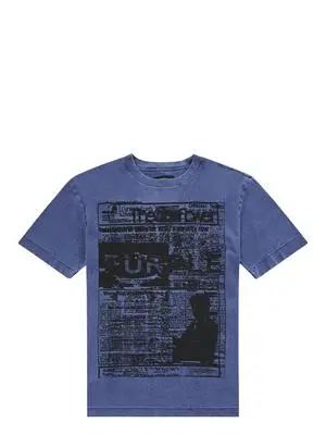PURPLE BRAND Textured Short-sleeve Tee - Blue