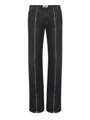 Jean Paul Gaultier Denim Front Zipped Trouser - Black